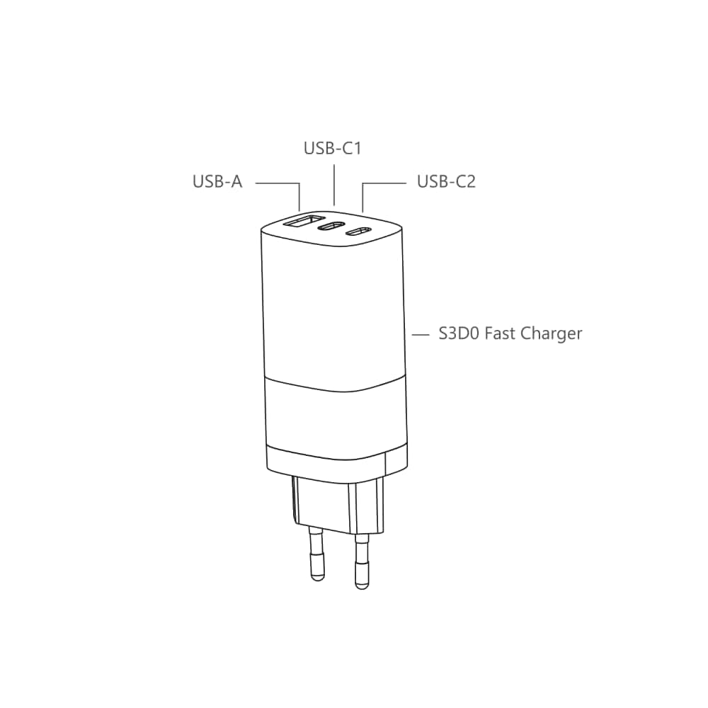 Adaptador de corriente 65W Negro de CubeNest | K-tuin