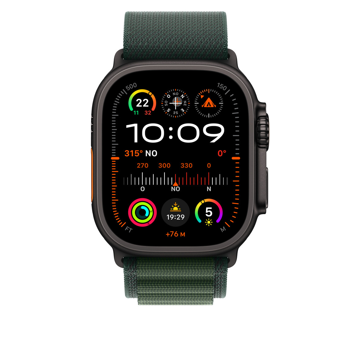 Correa 49mm Loop Alpine Verde Titanio negro (M) | K-tuin