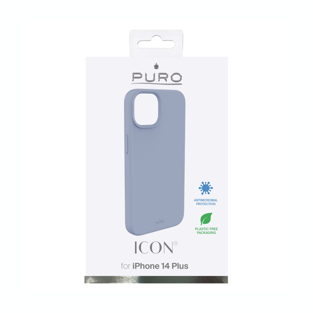 Funda para iPhone 14 Plus Icon Silicona Azul de Puro | K-tuin