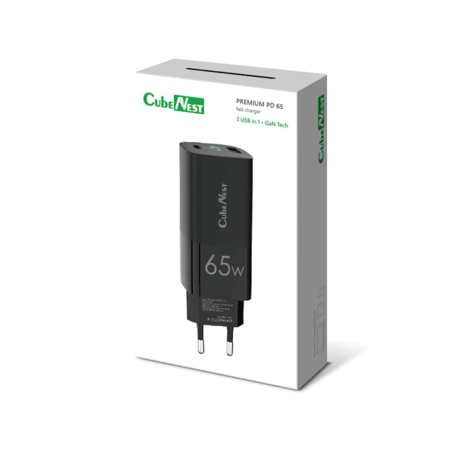 Adaptador de corriente 65W Negro de CubeNest | K-tuin