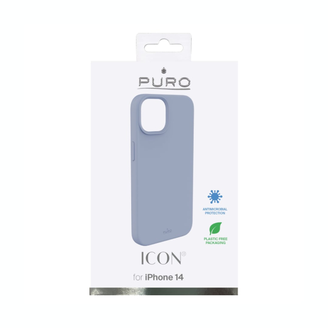 Funda para iPhone 14 Icon Silicona Azul de Puro | K-tuin