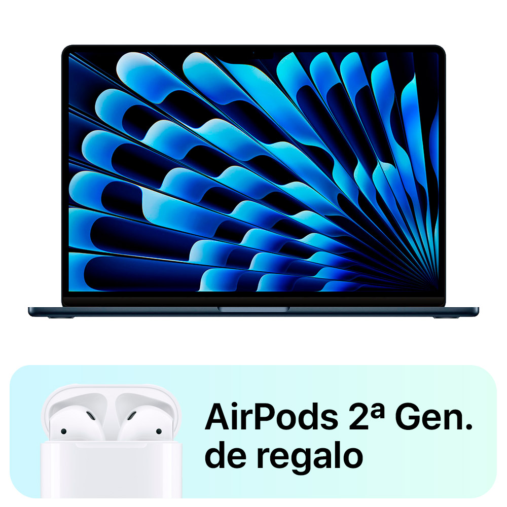 MacBook Air 13" Medianoche + AirPods 2ª gen | K-tuin